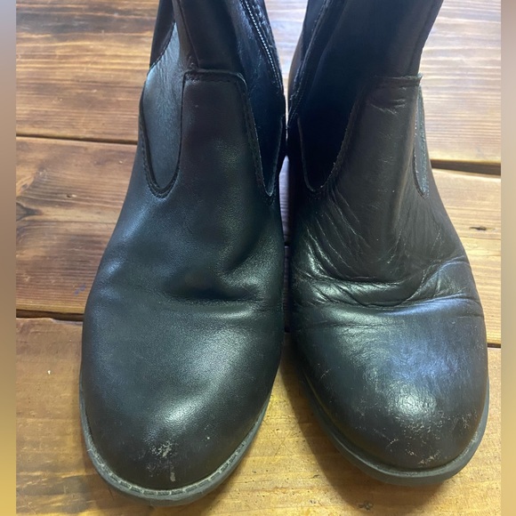 prophet | Shoes | Prophet West Pull On Black Leather Knee High Boots 9 ...